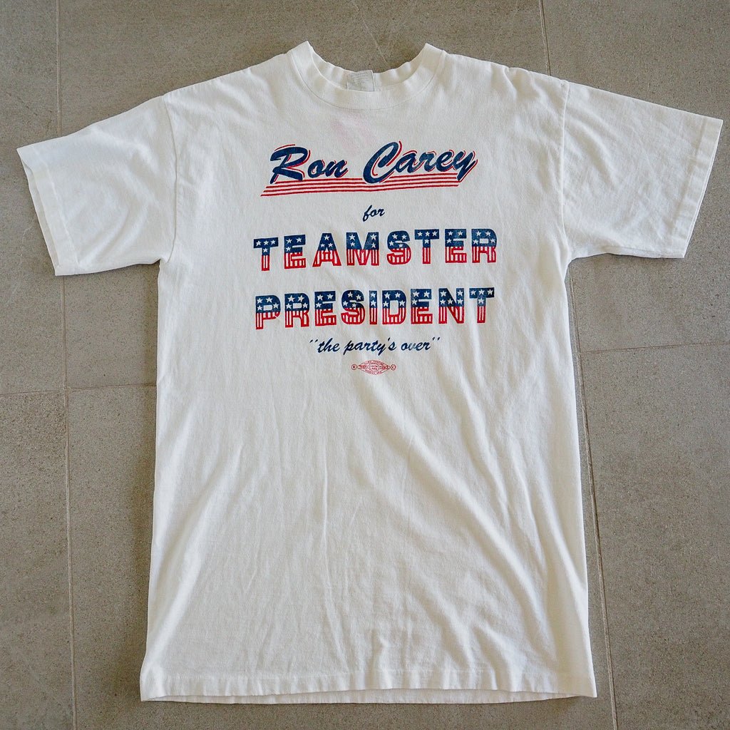 RARE - Teamster Pres. Ron Carey '91 Campaign Tee - Single Stitch - L ...